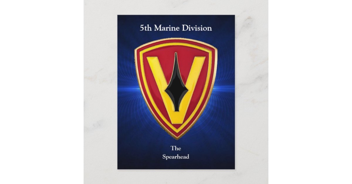 5th Mar Div Postcard | Zazzle