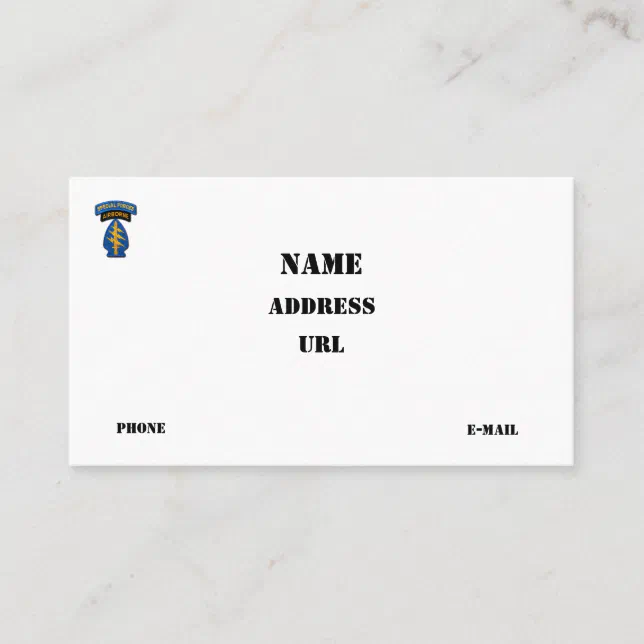 5th Special Forces Group Green Berets SF SFG Business Card | Zazzle