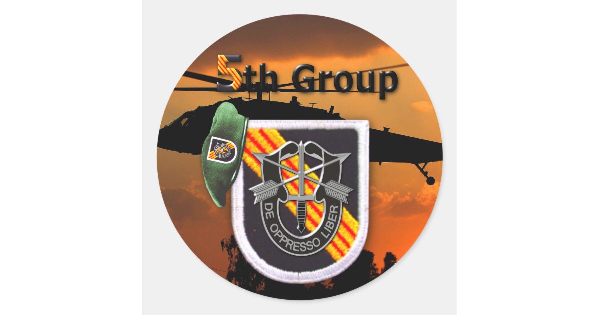 5th Special Forces Group Green Berets SF SFG Class Classic Round ...