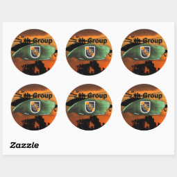 5th Special Forces Group Green Berets SF SFG Classic Round Sticker | Zazzle