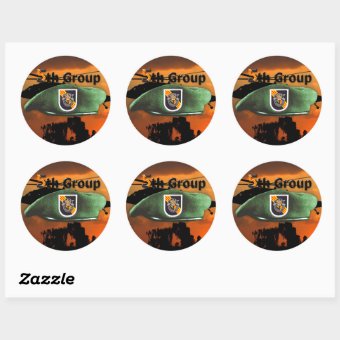 5th Special Forces Group Green Berets SF SFG Classic Round Sticker | Zazzle