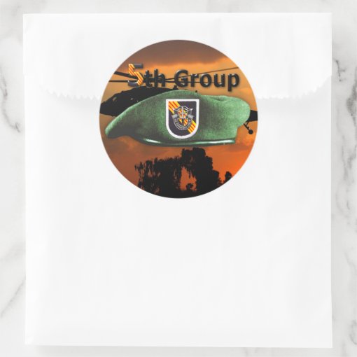 5th Special Forces Group Green Berets SF SFG Classic Round Sticker | Zazzle