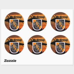 5th Special Forces Group Green Berets SF SFG Classic Round Sticker | Zazzle