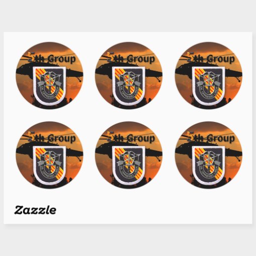 5th Special Forces Group Green Berets SF SFG Classic Round Sticker | Zazzle