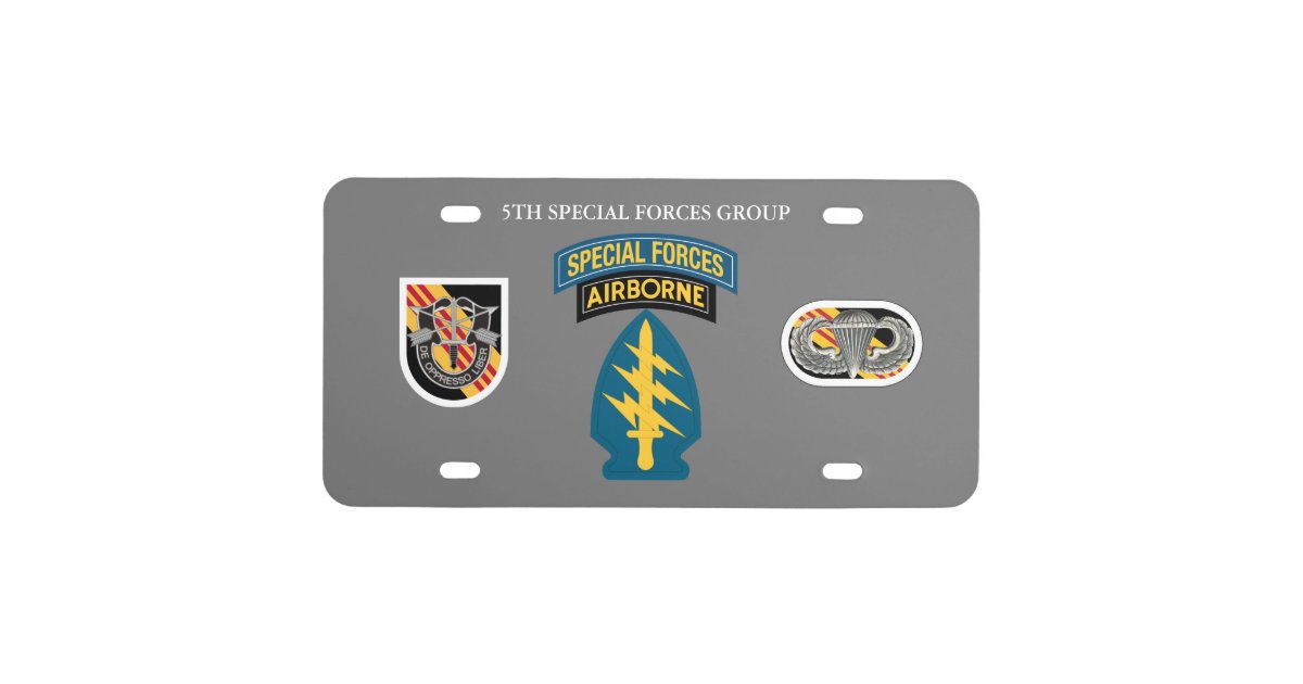 5TH SPECIAL FORCES GROUP LICENSE PLATE | Zazzle