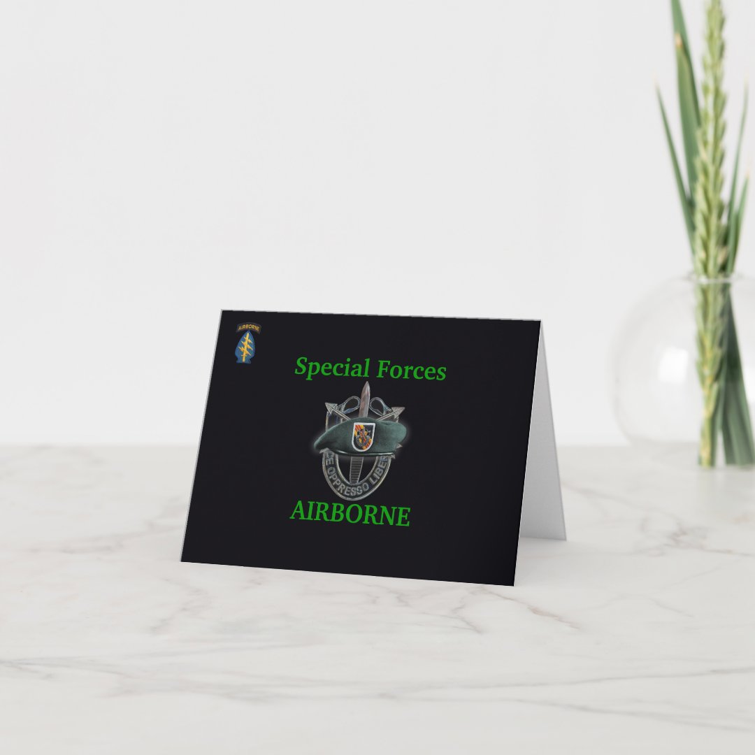 5th special forces group SF SFG SFGA Card | Zazzle