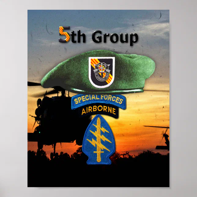 5th Special Forces Group SFGA SFG Veterans Vets Poster | Zazzle