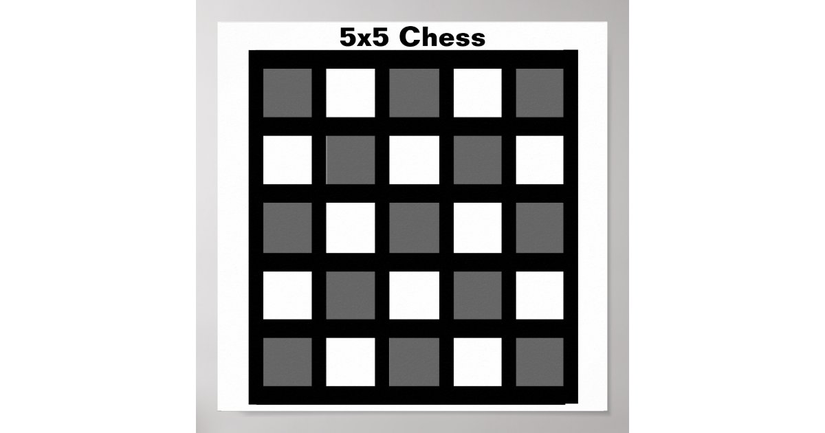 5x5 - Chess TAG Grid (1-1/4" fridge magnets) Poster | Zazzle