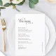 5x7" Classic Wedding Table Menu Cards Flat Menu | Zazzle