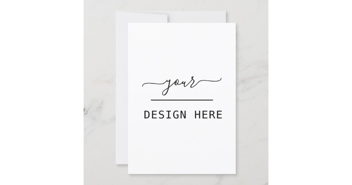 5x7 invitation custom print | Zazzle