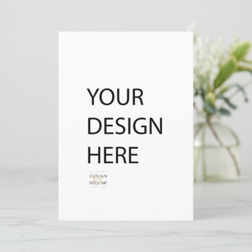 5x7 invitation custom print | Zazzle