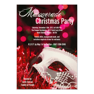 Christmas Masquerade Party Invitations & Announcements | Zazzle