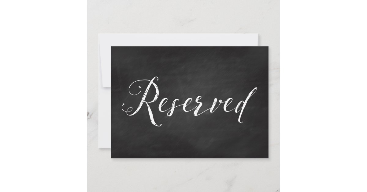 5x7 Reserved Seating / Table Wedding Sign Invitation | Zazzle