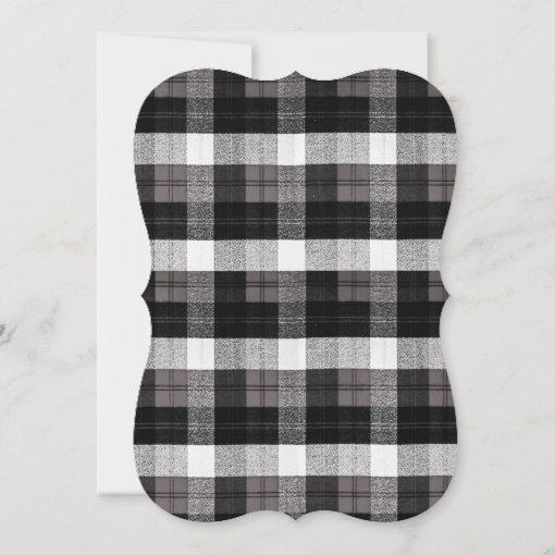 5x7 XMAS Truck Buffalo Plaid Wedding Invitation | Zazzle
