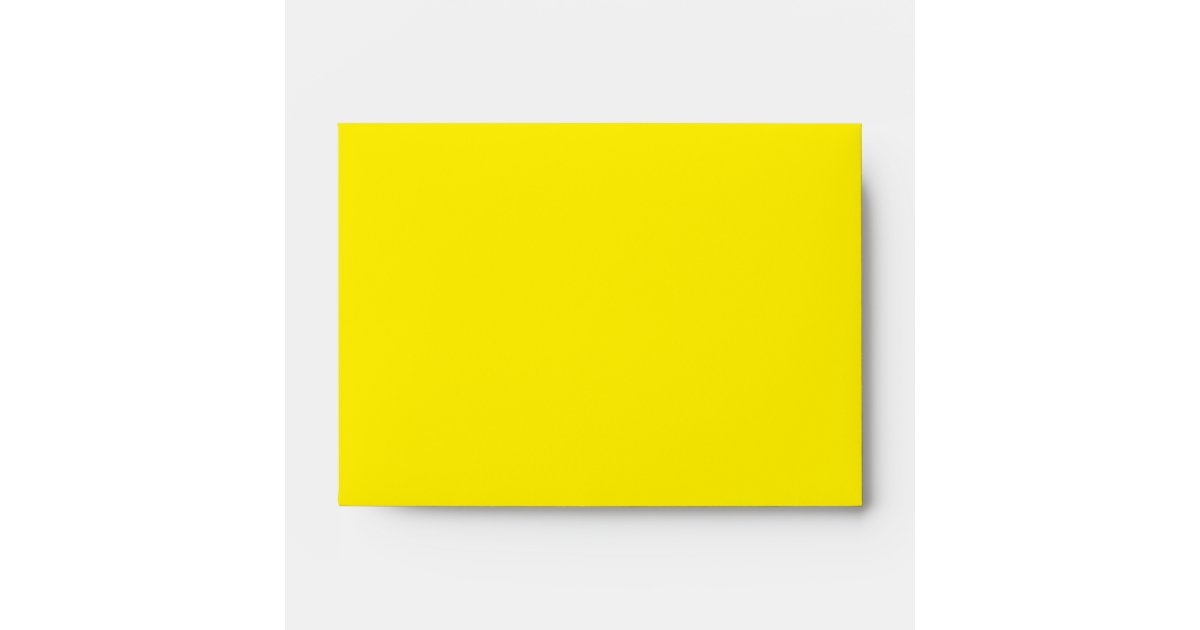 5x7 Yellow Formal Invitation Envelope | Zazzle