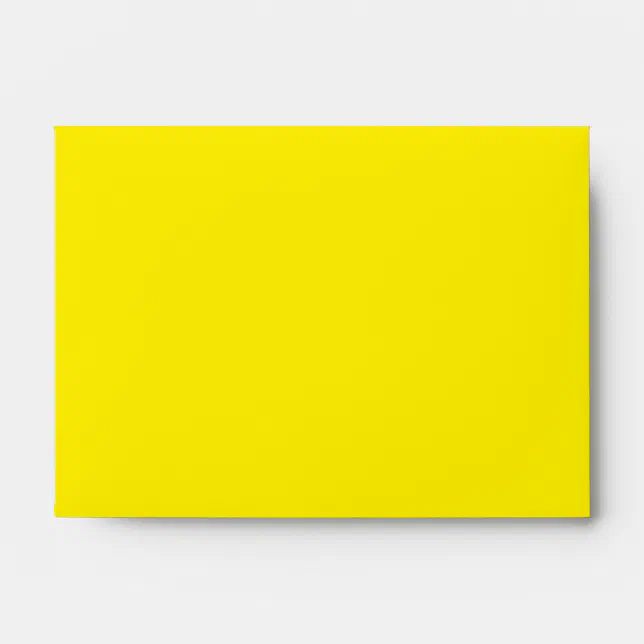 5x7 Yellow Formal Invitation Envelope | Zazzle