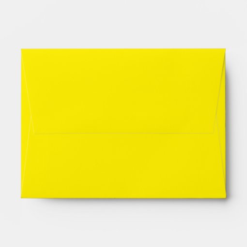 5x7 Yellow Formal Invitation Envelope | Zazzle