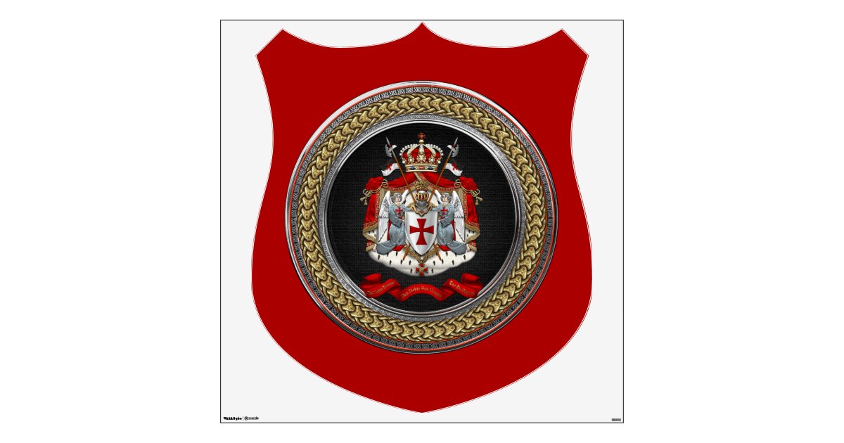 [600] Knights Templar Coat of Arms Wall Decal | Zazzle