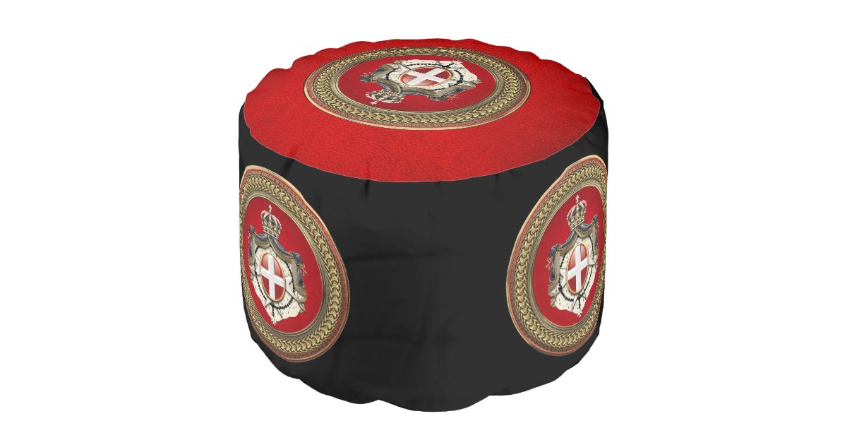 [600] Order of Malta - SMOM Coat of Arms Pouf | Zazzle