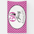 60 and Sassy Custom 60th Birthday Pink Glitter Banner | Zazzle