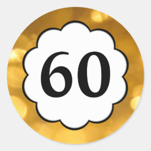 Number 60 Stickers | Zazzle