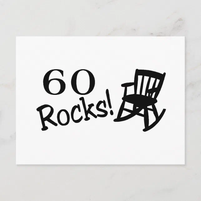 60 Rocks (Rocker) Postcard | Zazzle