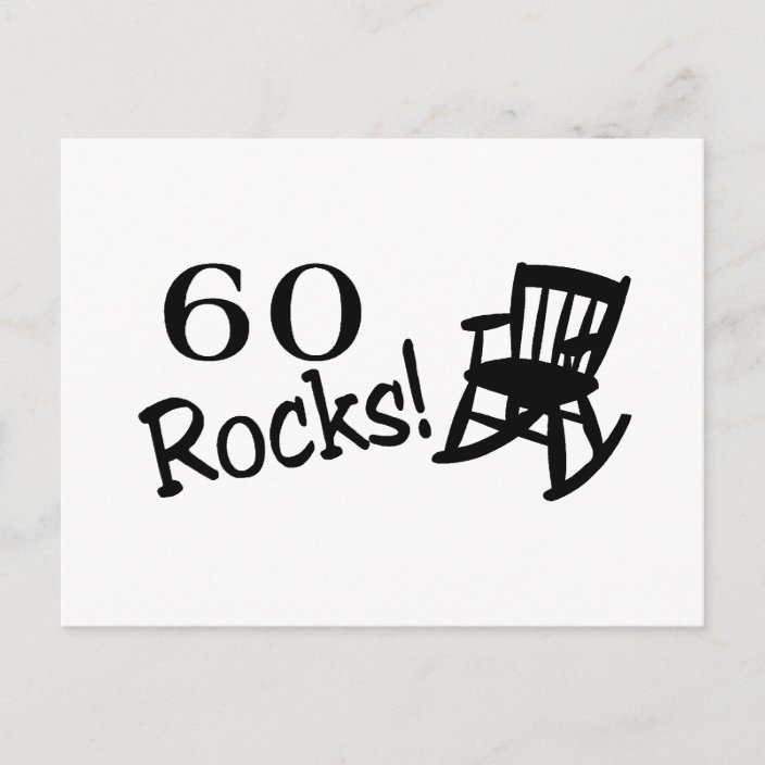 60 Rocks (Rocker) Postcard | Zazzle.com