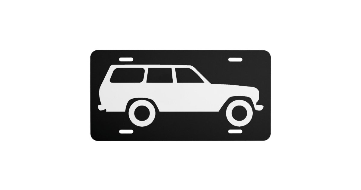 60 Series Toyota Land Cruiser License Plate - Blk | Zazzle