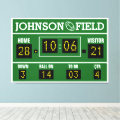 60" x 40" Personalized Football Scoreboard Canvas Print | Zazzle