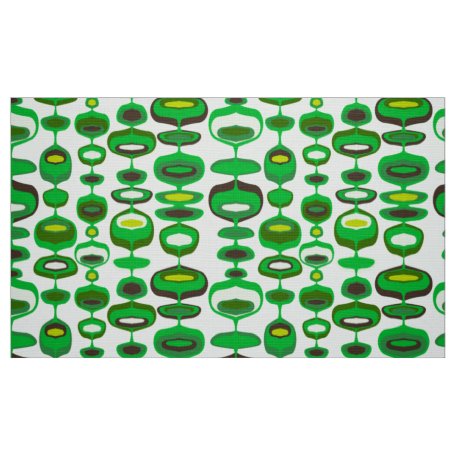 Retro Vintage 60's Pattern Fabric | Zazzle