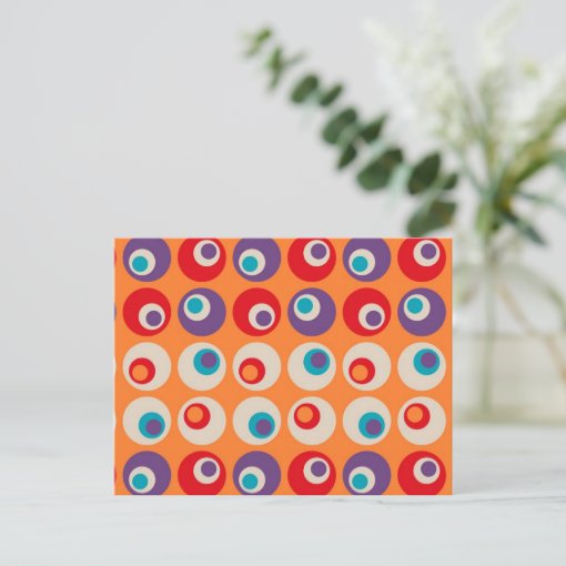 60s & 70s Retro Groovy Funky Pattern Postcard | Zazzle