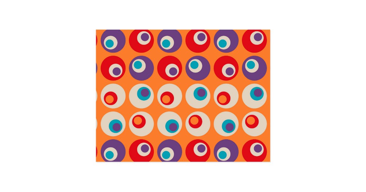 60s & 70s Retro Groovy Funky Pattern Postcard | Zazzle.com