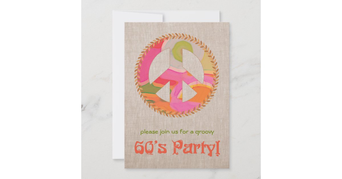 60's Party Invitation | Zazzle
