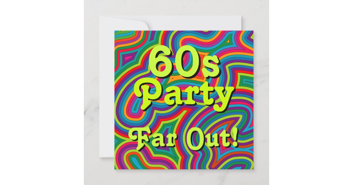 60s Party Invitation | Zazzle