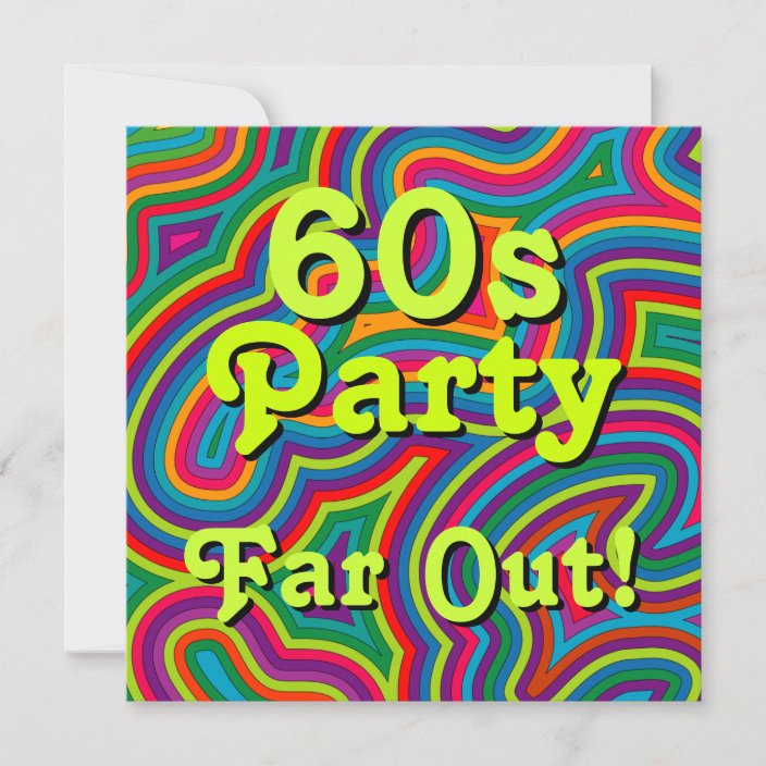 60s Party Invitation | Zazzle