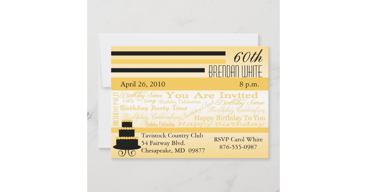 60th - 69th Birthday Invitations-Enter Your Age Invitation | Zazzle