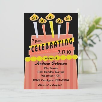 60th - 69th Birthday Party Personalized Invitation | Zazzle