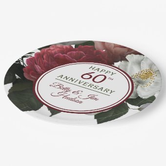 60th Anniversary Party - Paper Plate | Zazzle