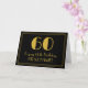 60th Birthday: Art Deco Inspired Look "60" + Name Card | Zazzle