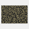 60th Birthday Black & Gold Number Pattern 60 Wrapping Paper Sheets | Zazzle