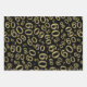 60th Birthday Black & Gold Number Pattern 60 Wrapping Paper Sheets | Zazzle