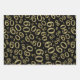 60th Birthday Black/Gold Random Number Pattern 60 Wrapping Paper Sheets ...