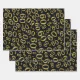 60th Birthday Black/Gold Random Number Pattern 60 Wrapping Paper Sheets ...