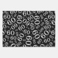 60th Birthday Black & White Number Pattern 60 Wrapping Paper Sheets ...