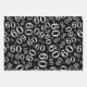 60th Birthday Black & White Number Pattern 60 Wrapping Paper Sheets ...