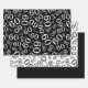 60th Birthday Black & White Number Pattern 60 Wrapping Paper Sheets ...