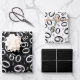 60th Birthday Black & White Number Pattern 60 Wrapping Paper Sheets ...