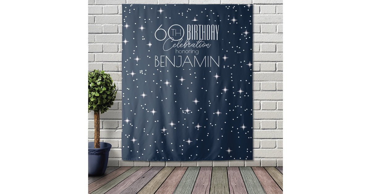60th Birthday Celebration photo backdrop | Zazzle