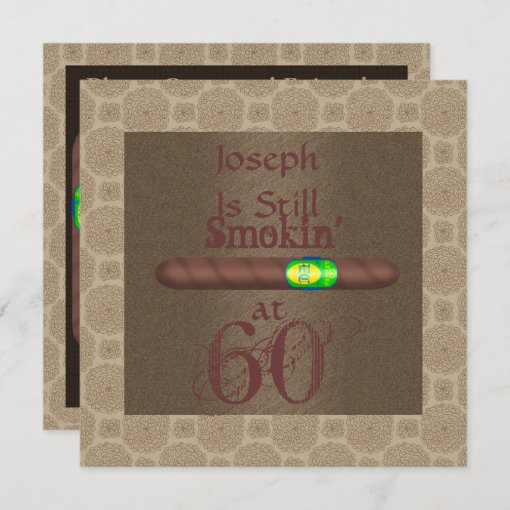 60th Birthday Cigar Invitations Zazzle