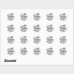 60th Birthday Classic Round Sticker | Zazzle